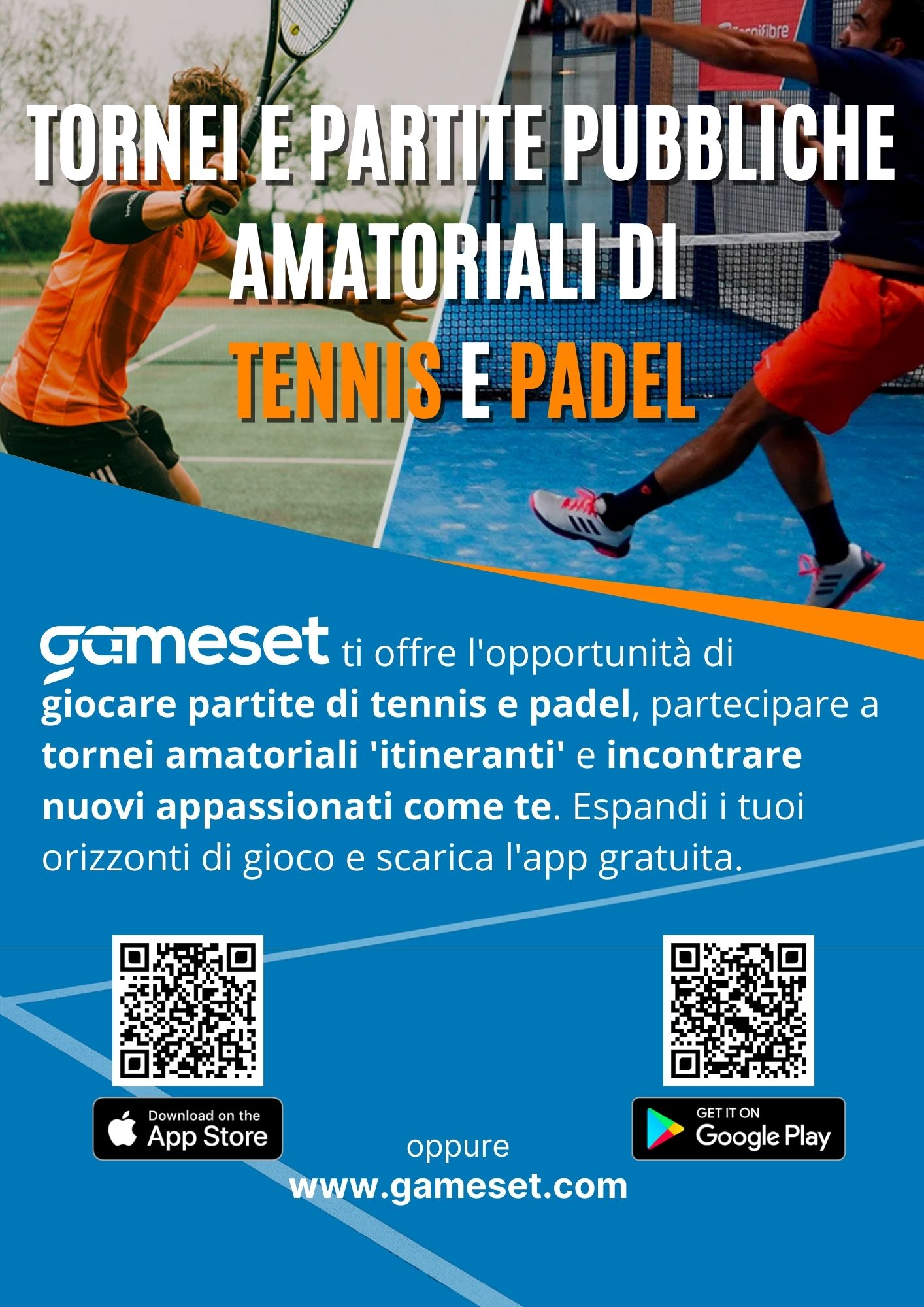Tornei e partite amatoriali di tennis e padel | gameset